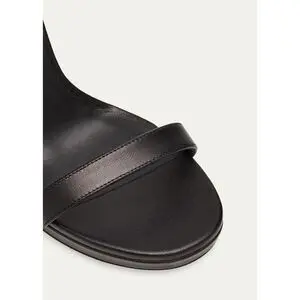 JIMMY CHOO 120mm Moza Leather Platform Ankle-strap Sandals - Black