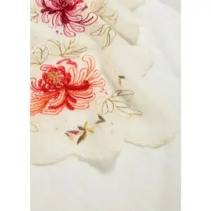 Faliero Sarti Primrose Floral Embroidered Wool-blend Stole