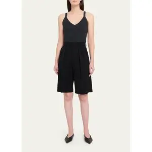 LISA YANG Suni Scalloped Cotton-cashmere Rib Tank Top