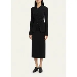 JIL SANDER Viscose Crepe Midi Skirt