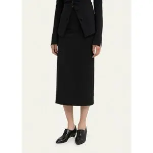 JIL SANDER Viscose Crepe Midi Skirt