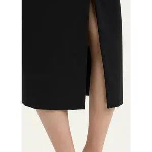 JIL SANDER Viscose Crepe Midi Skirt