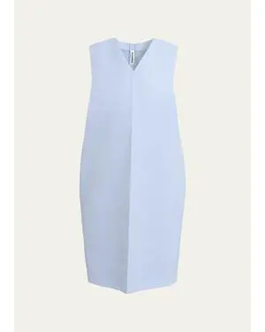 JIL SANDER V-neck Sleeveless Shift Dress