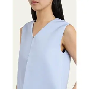 JIL SANDER V-neck Sleeveless Shift Dress