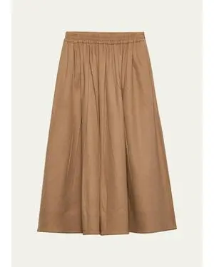 Prada Wool Circle Midi Skirt