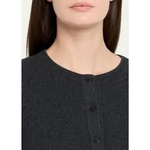 LISA YANG Abeena Cotton-cashmere Rib Crewneck Cardigan
