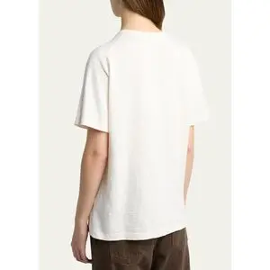 THE ROW Narlan Short-sleeve Cotton-linen T-shirt