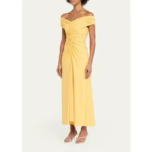 Simkhai Sheyda Draped Jersey Midi Dress - Mango