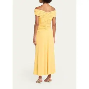 Simkhai Sheyda Draped Jersey Midi Dress - Mango