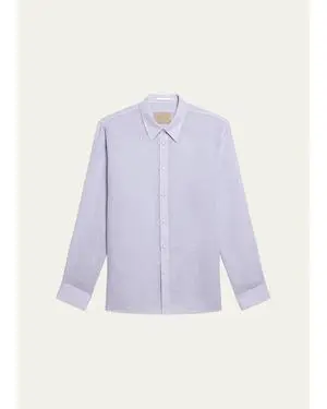 Helmut Lang Relaxed Fit Linen Button-down Shirt - Pacific