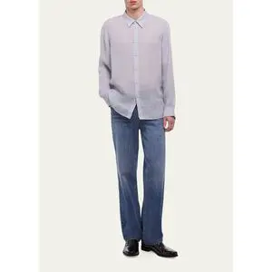 Helmut Lang Relaxed Fit Linen Button-down Shirt