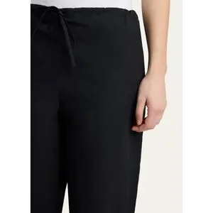 THE ROW Delano Straight-leg Cotton Poplin Pants