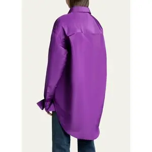 Balenciaga Silk Faille Cocoon Button-down Shirt