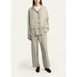 THE ROW Duvain Silk Straight-leg Pull-on Pants