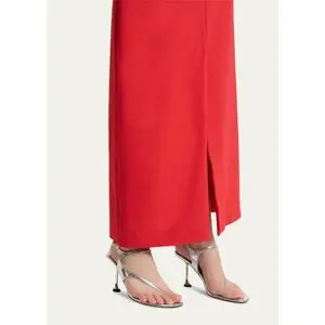 Proenza Schouler Tee Asymmetric Leather Thong Sandals - Silver