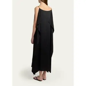 THE ROW Kylo Draped Silk Maxi Dress