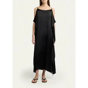 THE ROW Kylo Draped Silk Maxi Dress