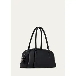 THE ROW India East-west Leather Bowling Shoulder Bag - Walnut Shadow