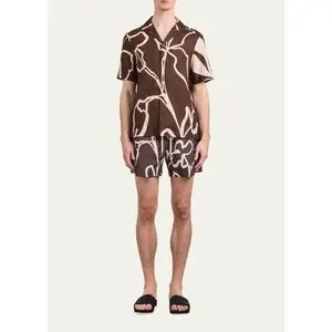 Frescobol Carioca Roberto Floral-print Linen Shirt