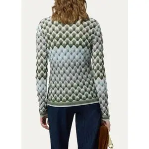 Missoni Metallic Lace Knit Slim V-neck Cardigan