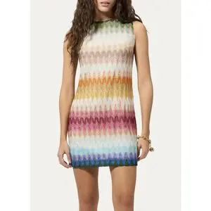 Missoni Degrade Raschel Knit Sleeveless Mini Dress - Multicolor