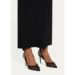 AQUAZZURA 85mm Bow Tie Mesh Pumps