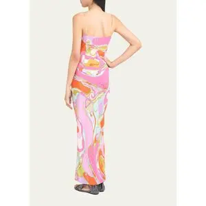 Emilio Pucci Orchidee Silk Crepe De Chine Maxi Dress
