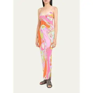 Emilio Pucci Orchidee Silk Crepe De Chine Maxi Dress