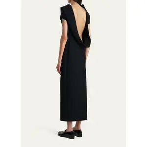 Khaite Iryl Backless Column Midi Dress