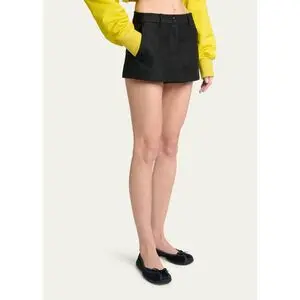 Balenciaga Starch Regenerative Wool Mini Hybrid Skort
