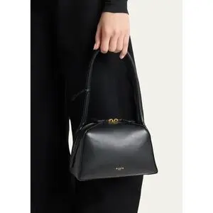 Alaïa Le Bouledogue Dome Leather Shoulder Bag - Noir