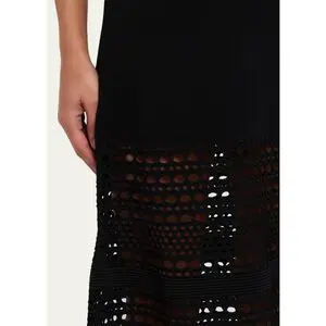 Simkhai Westly Open-stitch Midi Skirt