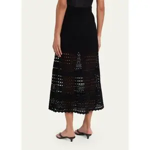 Simkhai Westly Open-stitch Midi Skirt