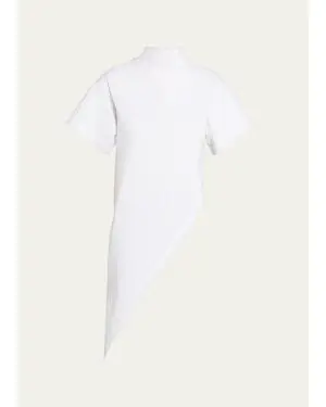 Alaïa Short-sleeve Asymmetric Triangle T-shirt - Blanc