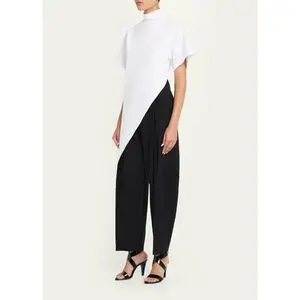 Alaïa Short-sleeve Asymmetric Triangle T-shirt - Blanc