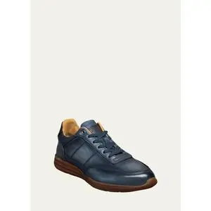Allen Edmonds Brentwood Patina Leather Low-top Sneakers - Navy