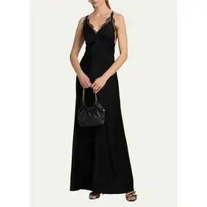 Kobi Halperin Evin Lace-trim Satin Maxi Dress
