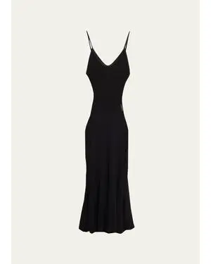 Givenchy Openwork Knit Midi Dress