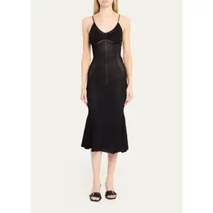 Givenchy Openwork Knit Midi Dress