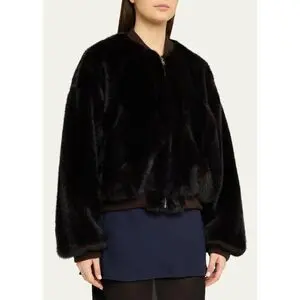 MAISON MARGIELA Faux Fur Bomber Jacket