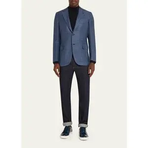 Brioni Wool Houndstooth Plaid Sport Coat