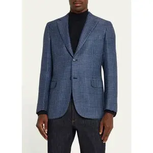 Brioni Wool Houndstooth Plaid Sport Coat