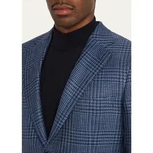Brioni Wool Houndstooth Plaid Sport Coat