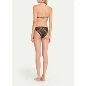 NILI LOTAN Printed Triangle Bikini Top