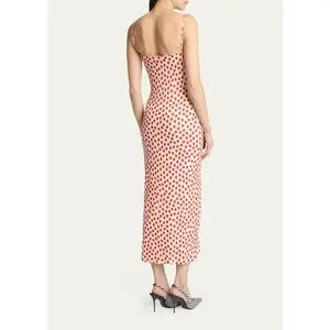 Alaïa Polka-dot Bustier Midi Column Dress
