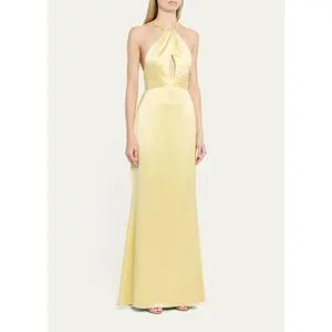 Retrofete Magnolia Satin Halter Dress
