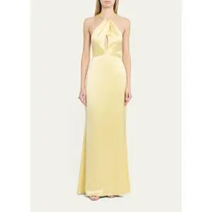 Retrofete Magnolia Satin Halter Dress