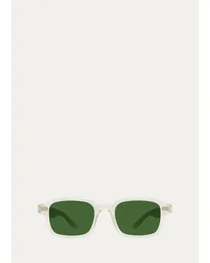 Barton Perreira Transparent-acetate Rectangle Sunglasses - Whisper Ed