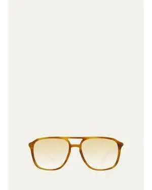 Barton Perreira Gyalis Sun Acetate Aviator Sunglasses - Dune Citro