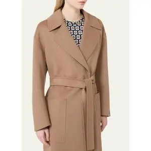 Max Mara Velo Wool Long Wrap Coat